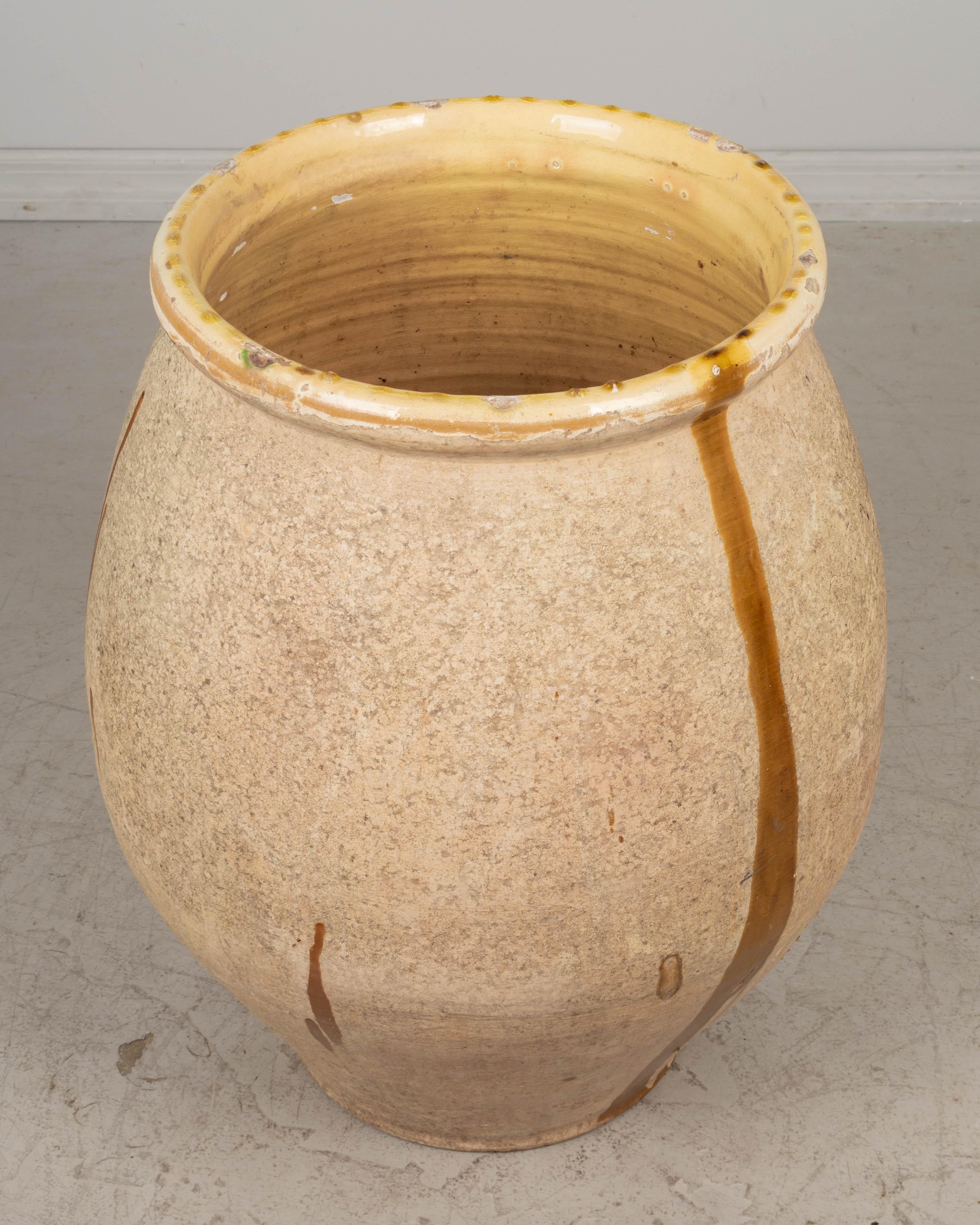 Large 19th Century French Biot Pottery Jar or Planter For Sale at 1stDibs