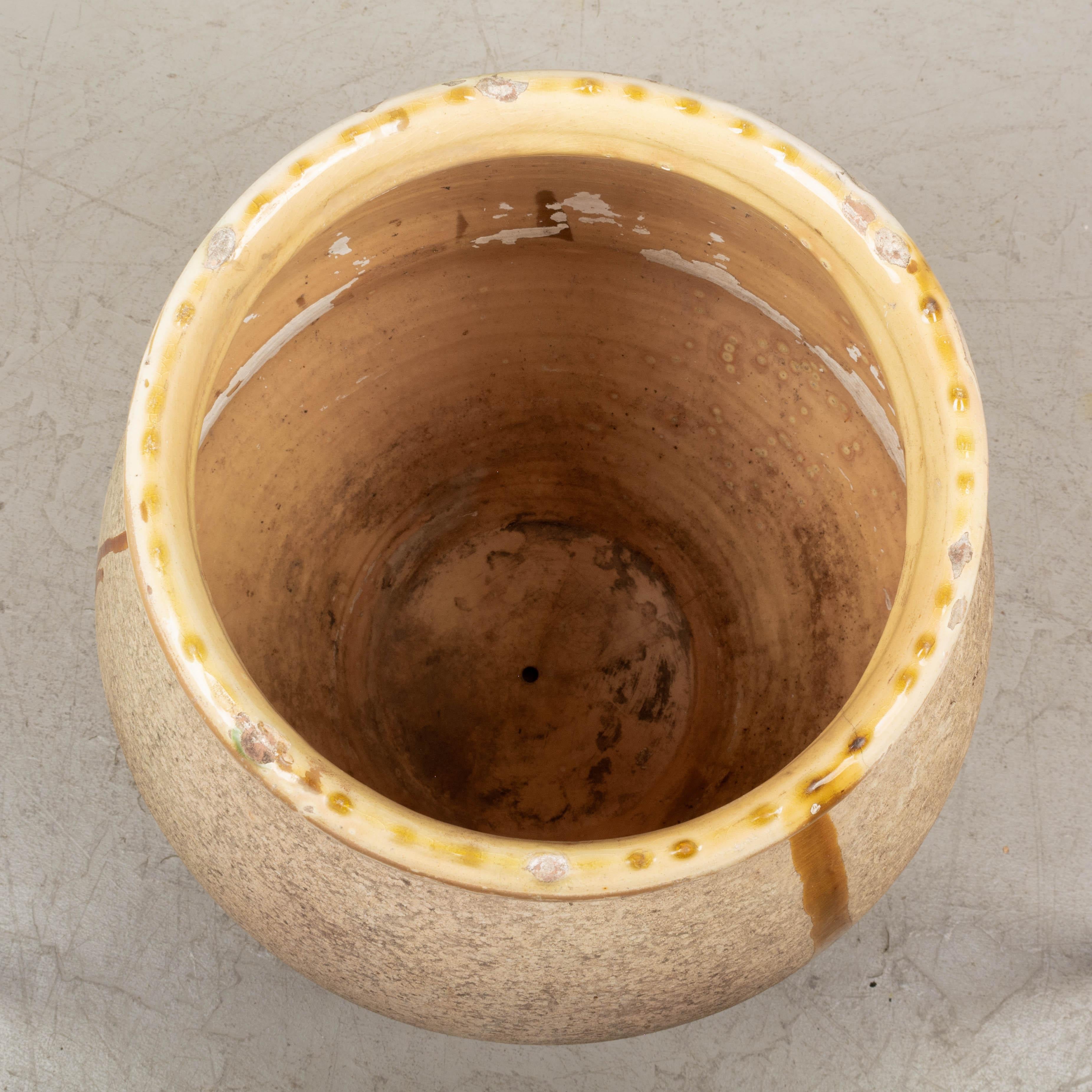 Large 19th Century French Biot Pottery Jar or Planter For Sale at 1stDibs