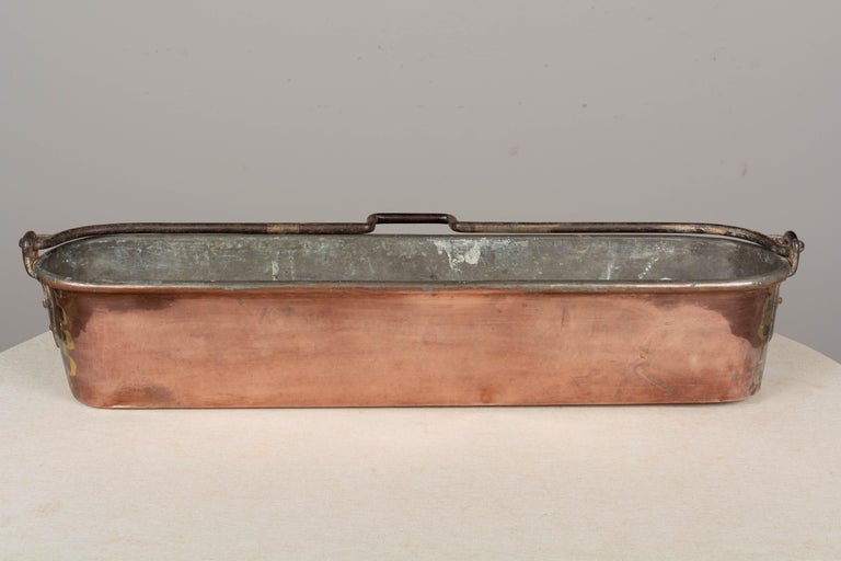 Large 19th Century French Copper Fish Pan For Sale at 1stDibs