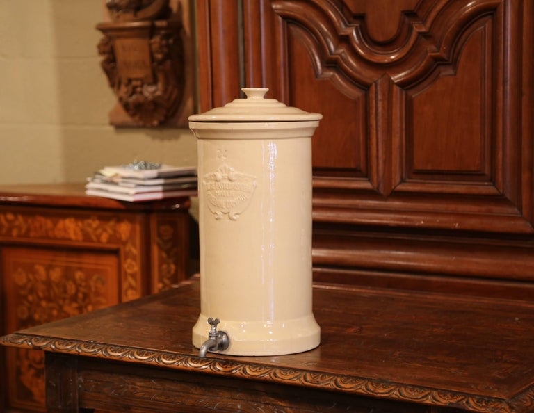19th Century French Glazed Porcelain Water Filter Pharmacy Display Item ...