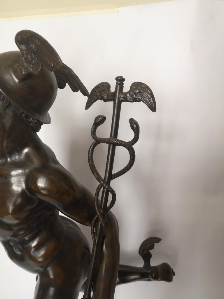 Large 19th Century French Patinated Bronze Sculpture of Greek God ...