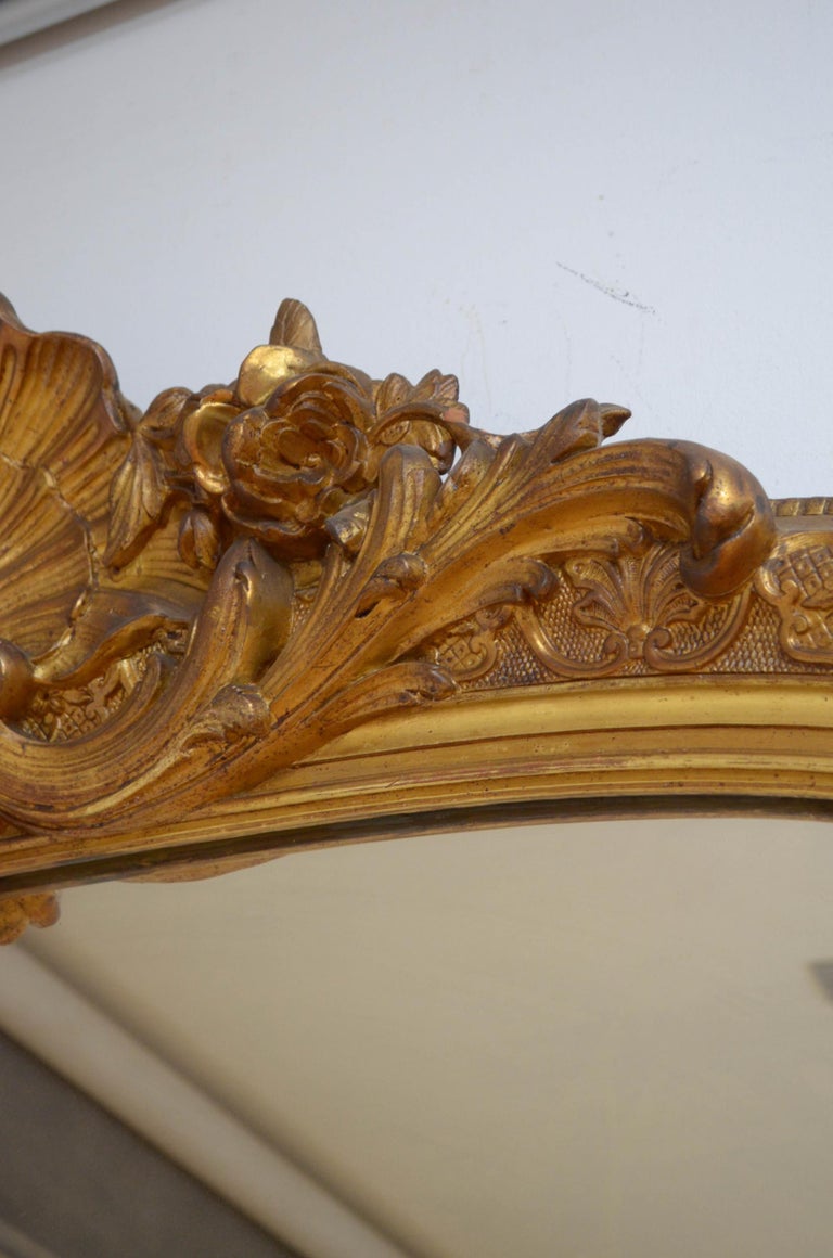 Large 19th Century Gilded Mirror For Sale at 1stDibs | large gilded mirror
