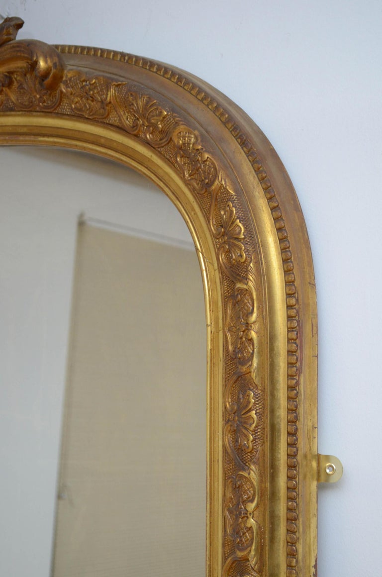 Large 19th Century Gilded Mirror For Sale at 1stDibs | large gilded mirror