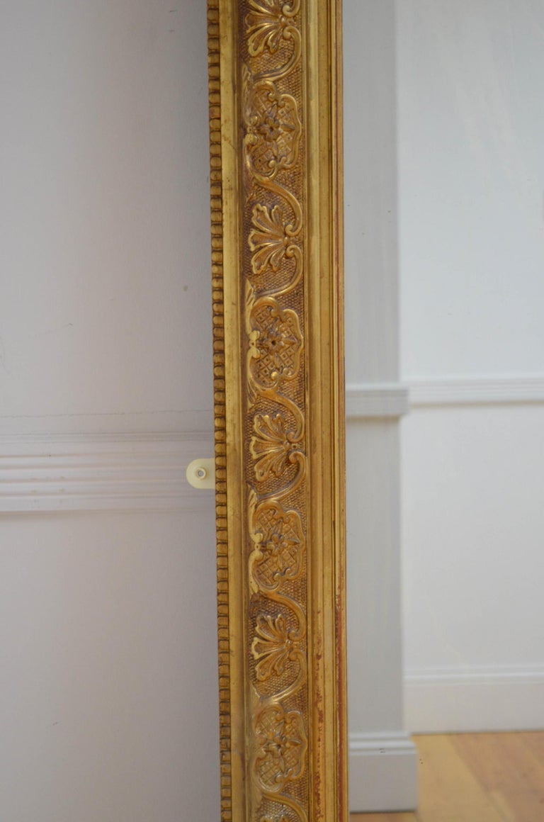 Large 19th Century Gilded Mirror For Sale at 1stDibs | large gilded mirror