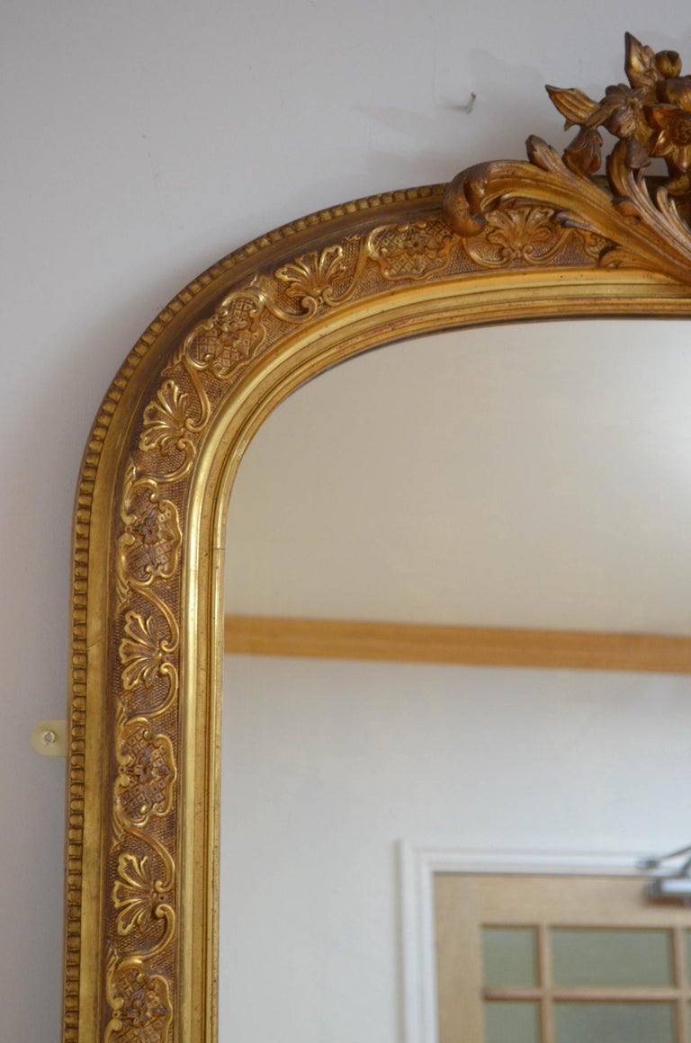 Large 19th Century Gilded Mirror For Sale at 1stDibs | large gilded mirror