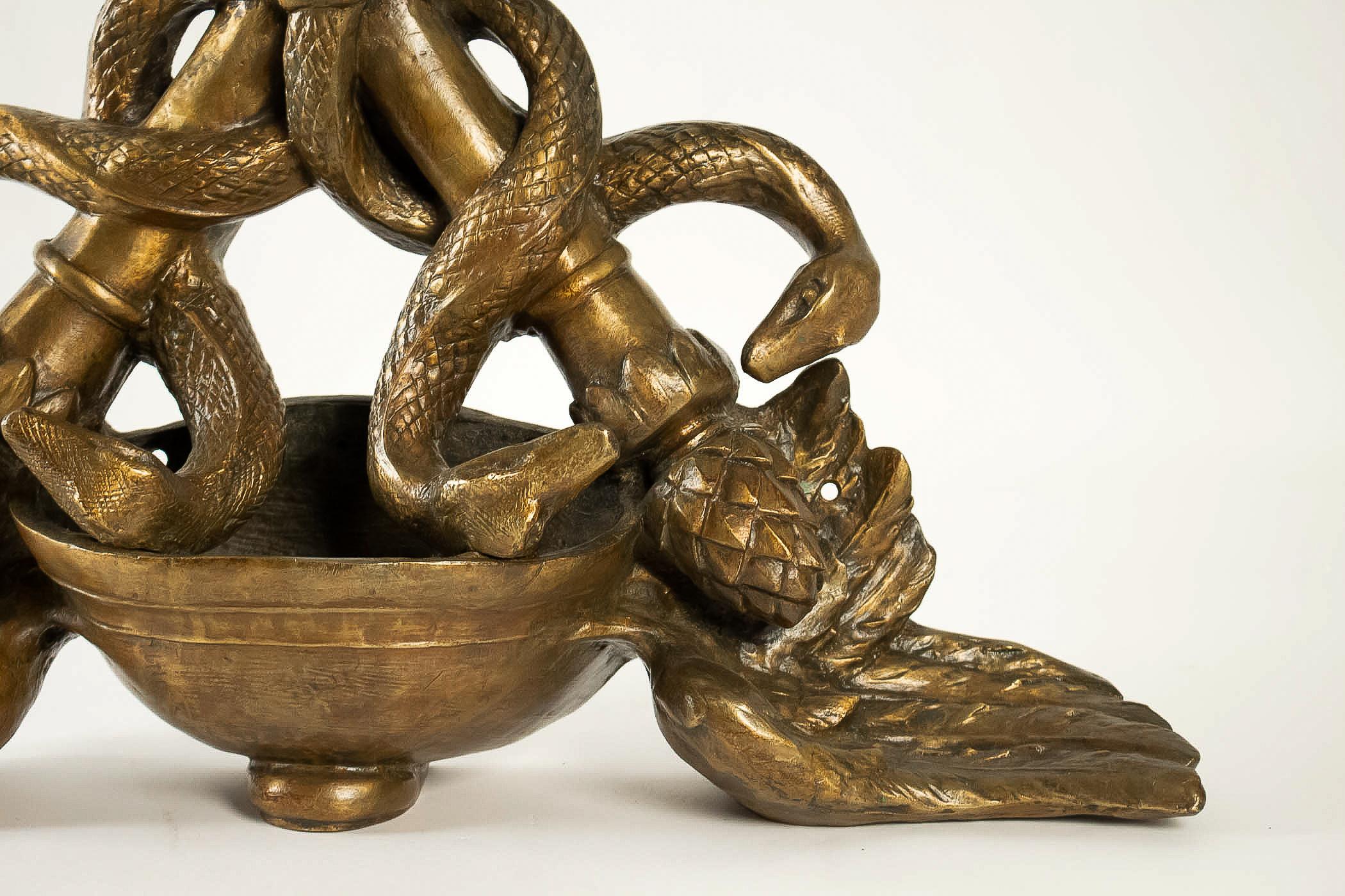 Large 19th Century Gilt Bronze Pharmacy Caduceus at 1stDibs