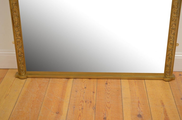 Large 19th Century Giltwood Mirror For Sale at 1stDibs