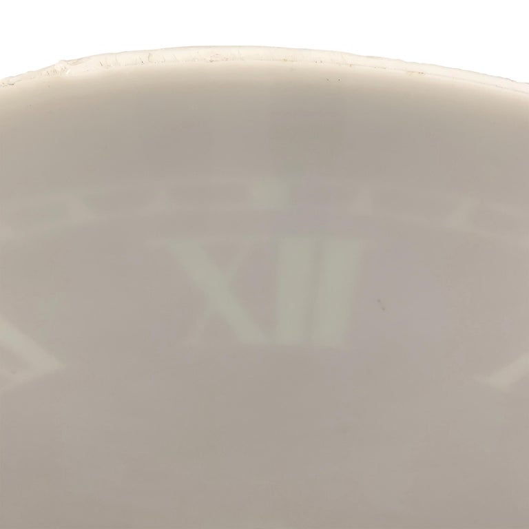 Large 19th Century Glass Clock Face For Sale at 1stDibs