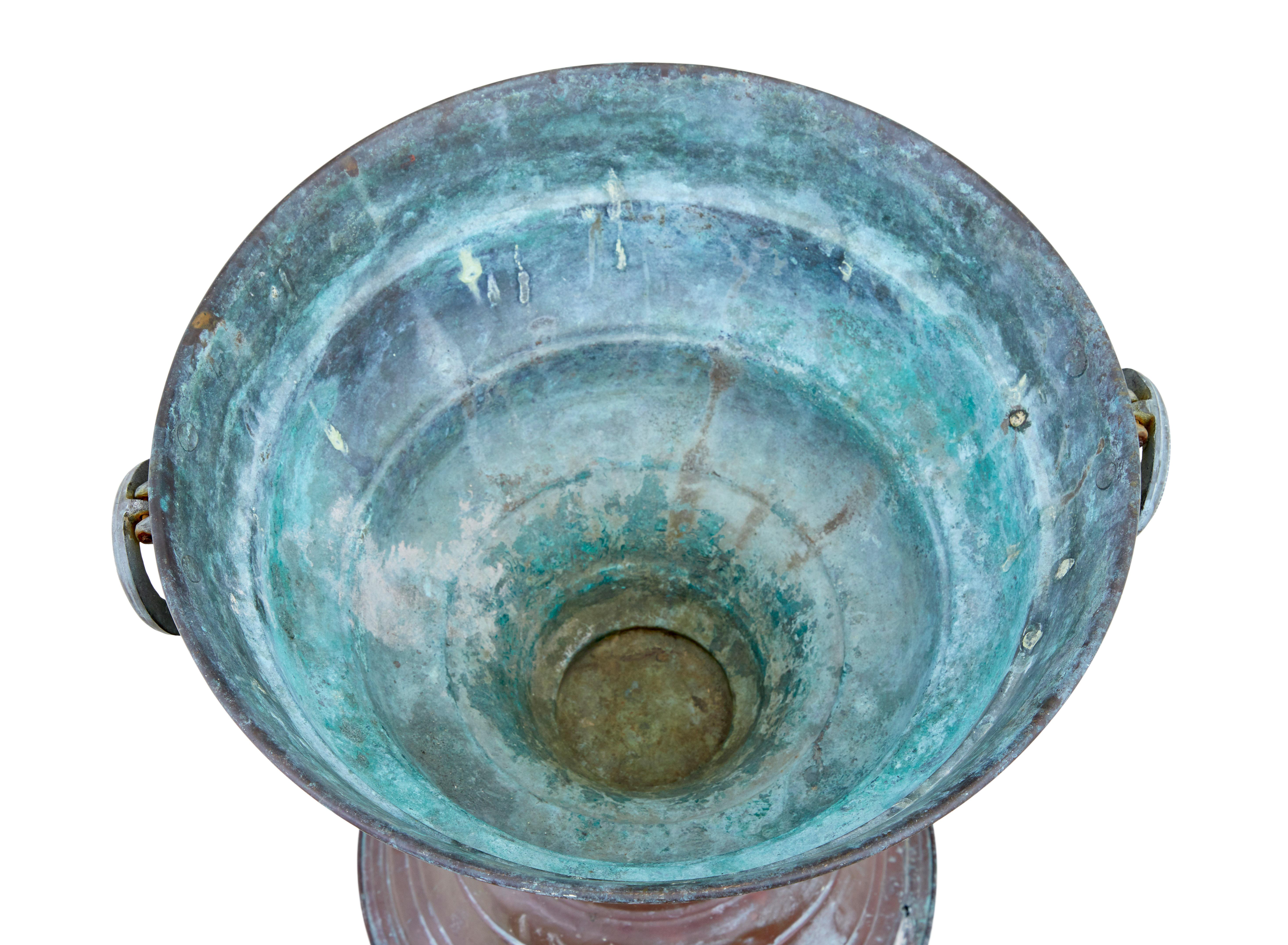 Large 19th century Italian copper tazza For Sale at 1stDibs