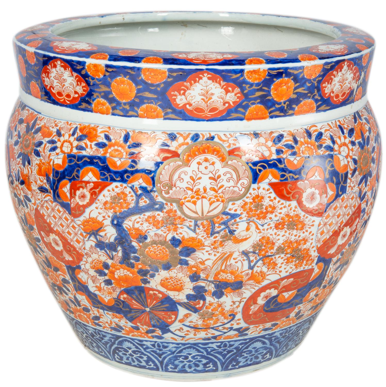Large 19th Century Japanese Imari Jardinière at 1stDibs | imari planter