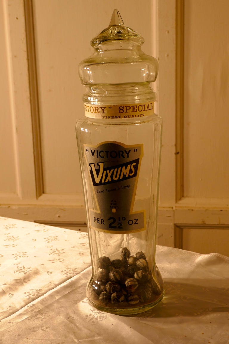 Large 19th Century Large Victory Sweet Shop Jar For Sale at 1stDibs
