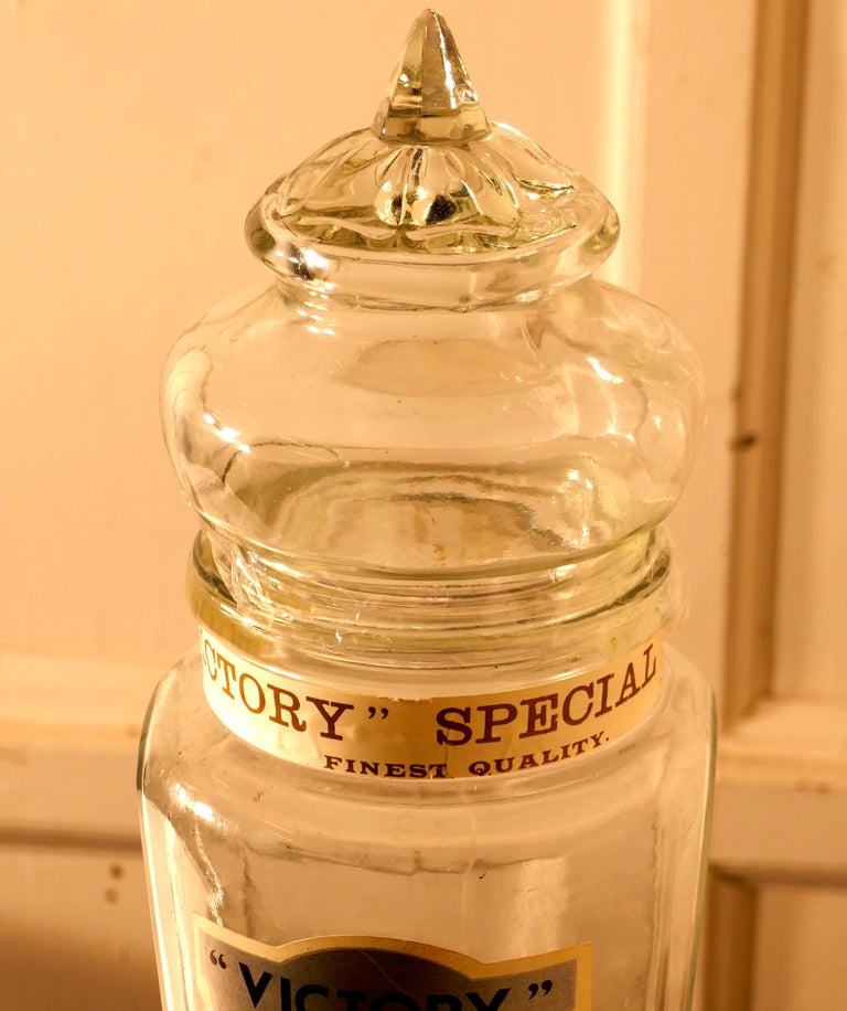 Large 19th Century Large Victory Sweet Shop Jar For Sale at 1stDibs