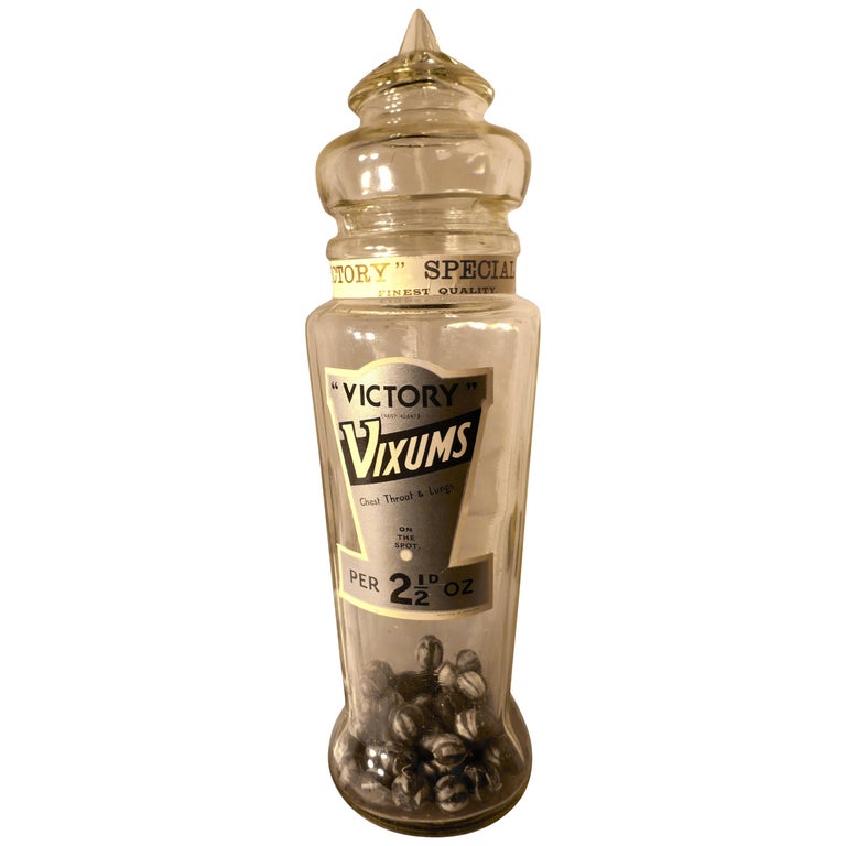 Large 19th Century Large Victory Sweet Shop Jar For Sale at 1stDibs
