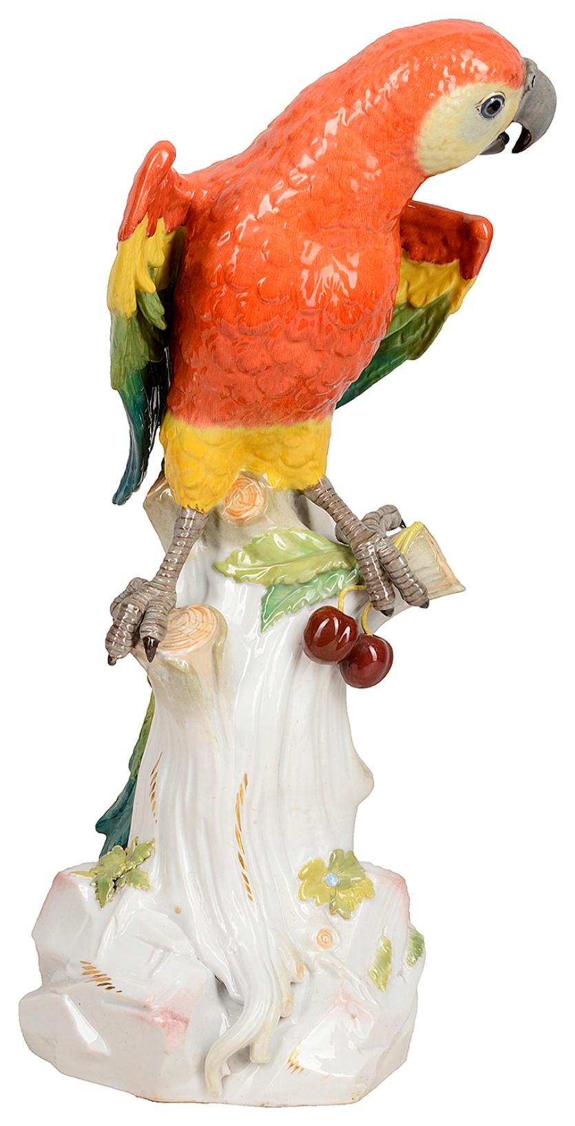 Large 19th Century Meissen Porcelain Parrot at 1stDibs | meissen parrot