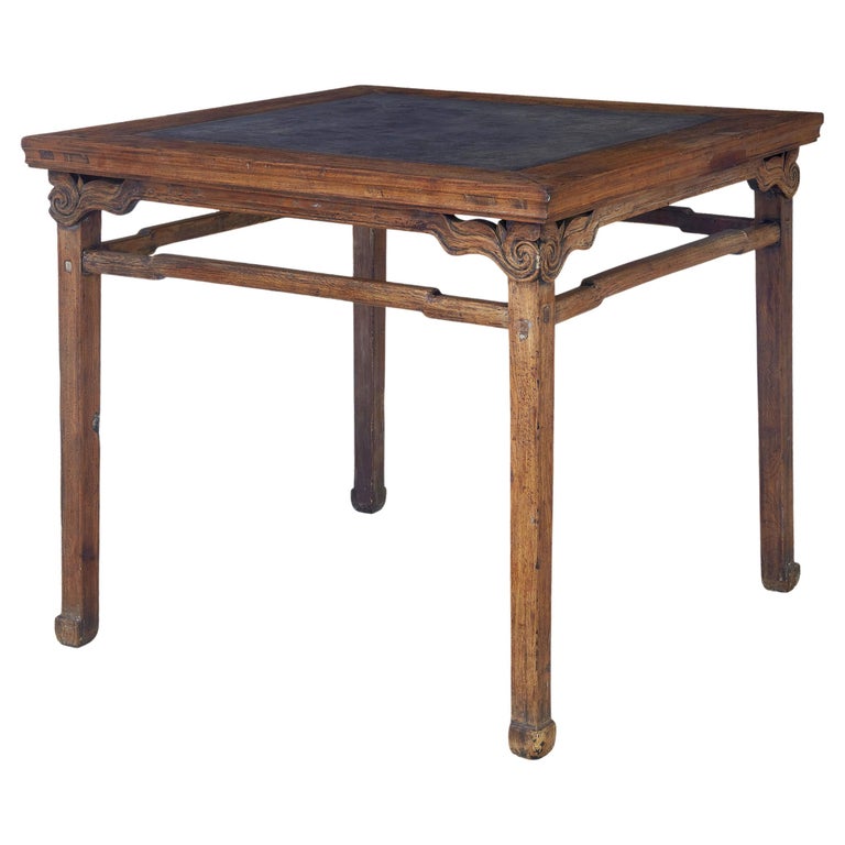 Large 19th Century Oriental Hard Wood Marble Inset Table For Sale at ...