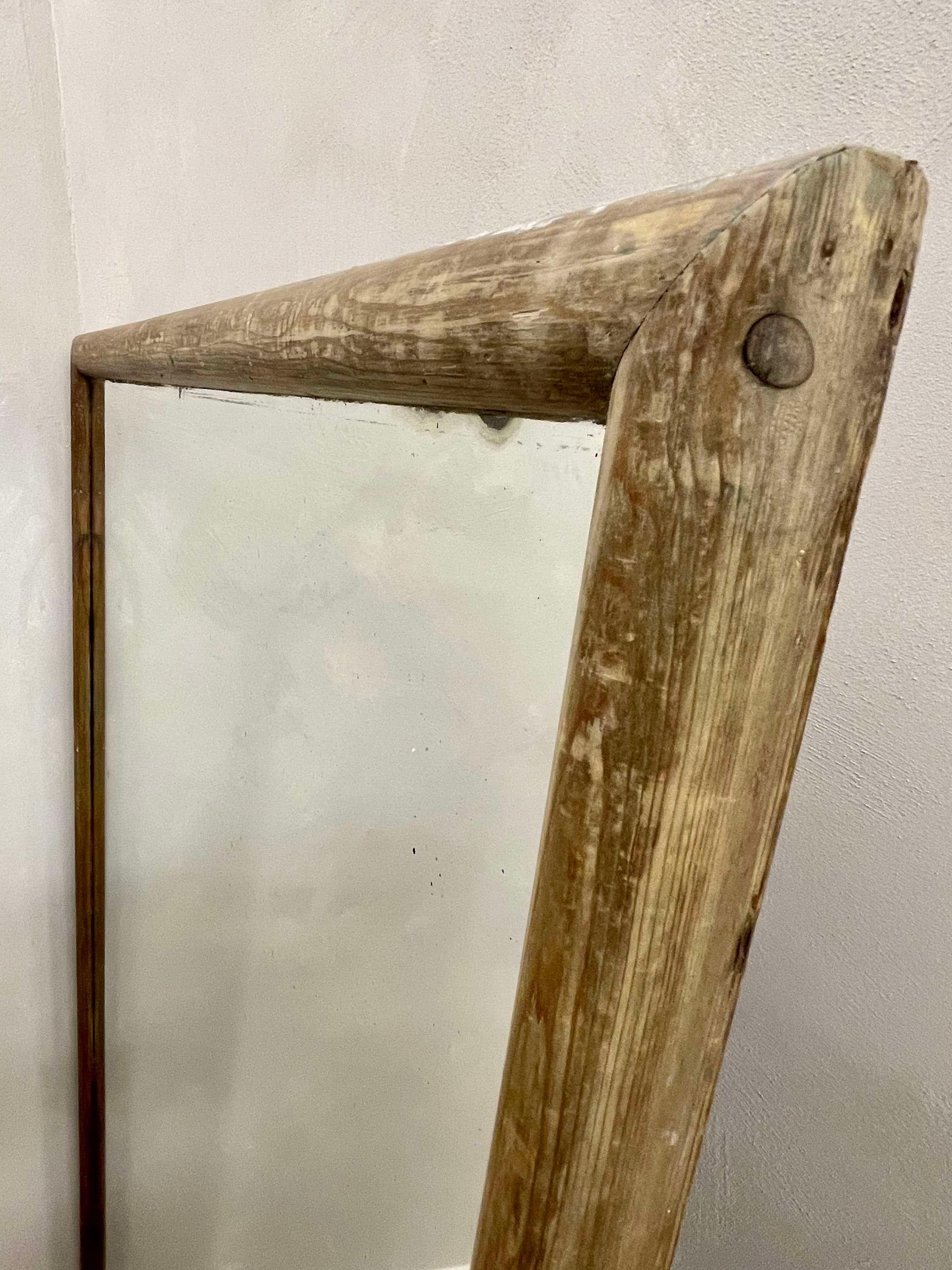 Large 19th Century Pine Tailors Mirror For Sale at 1stDibs