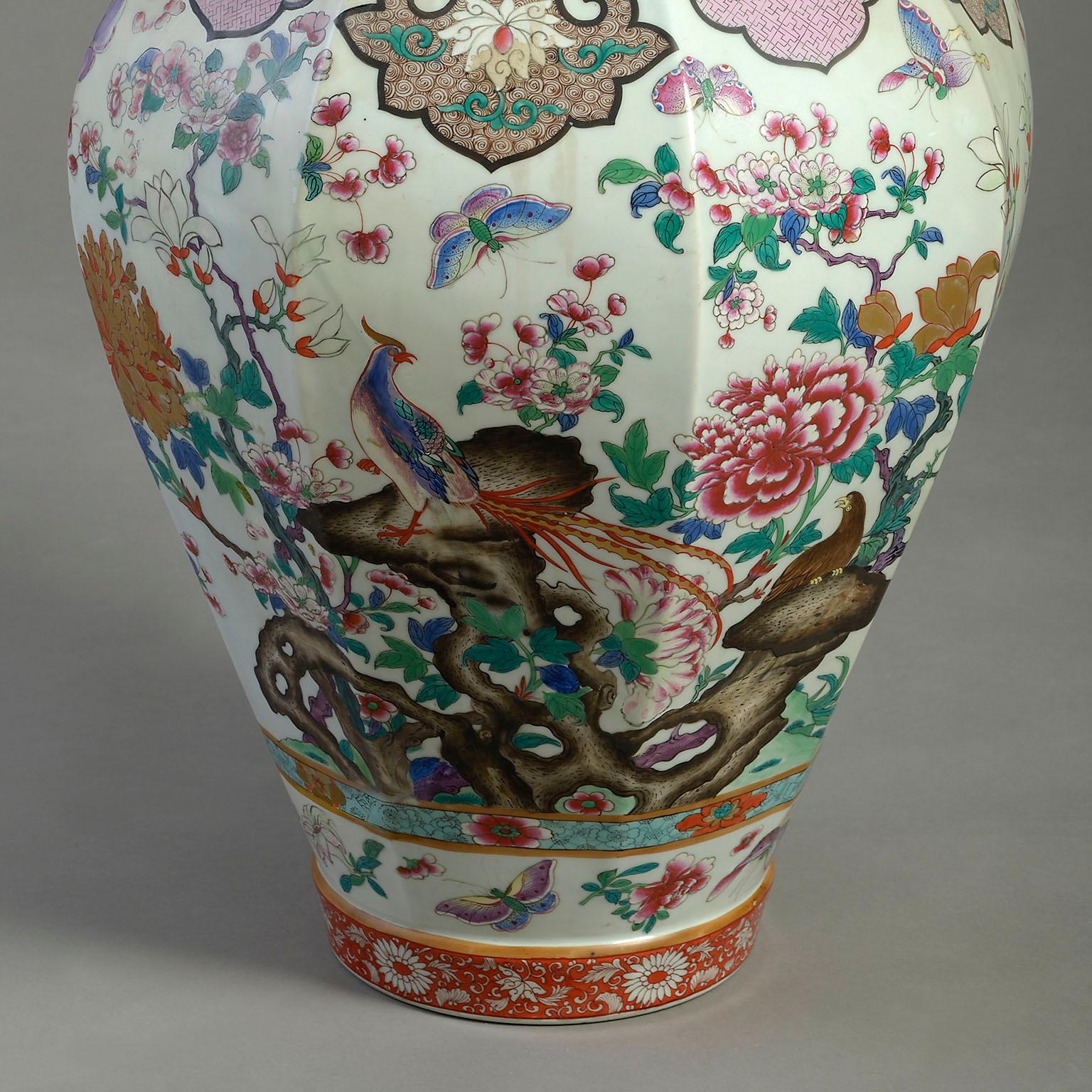 Large 19th Century Samson Famille Rose Porcelain Soldier Vase at 1stDibs