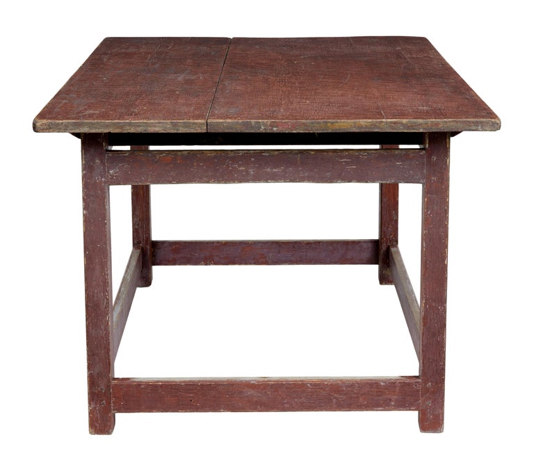 Large 19th century Scandinavian pine painted table For Sale at 1stDibs