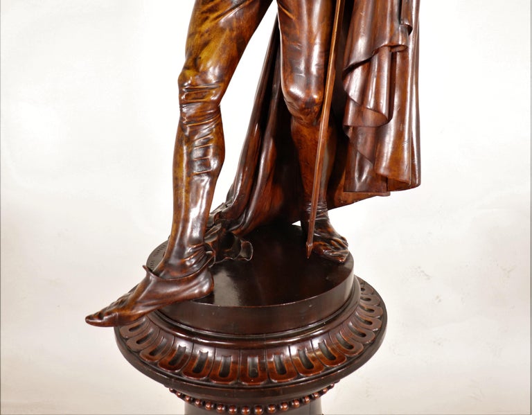 Large 19th Century Sculpture of Mandolin Player by Valentino Panciera ...