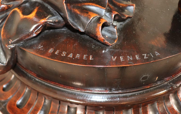 Large 19th Century Sculpture of Mandolin Player by Valentino Panciera ...