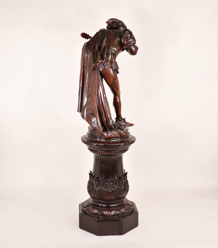 Large 19th Century Sculpture of Mandolin Player by Valentino Panciera ...