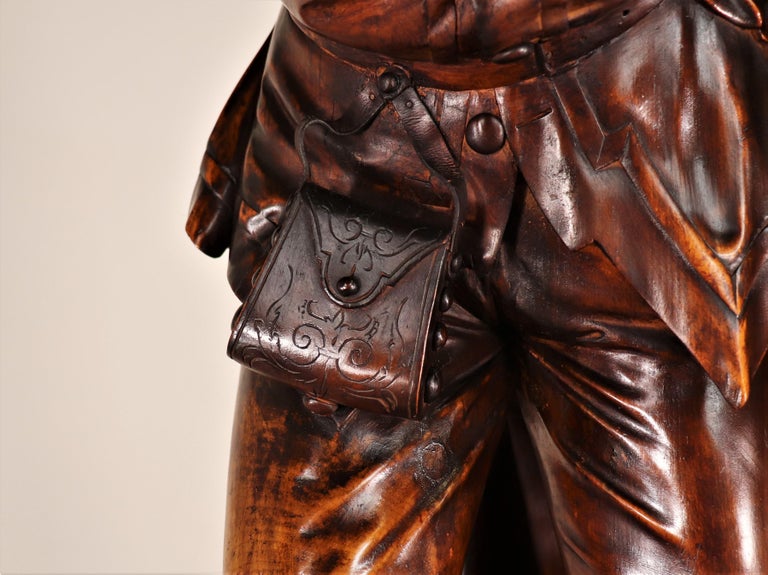 Large 19th Century Sculpture of Mandolin Player by Valentino Panciera ...