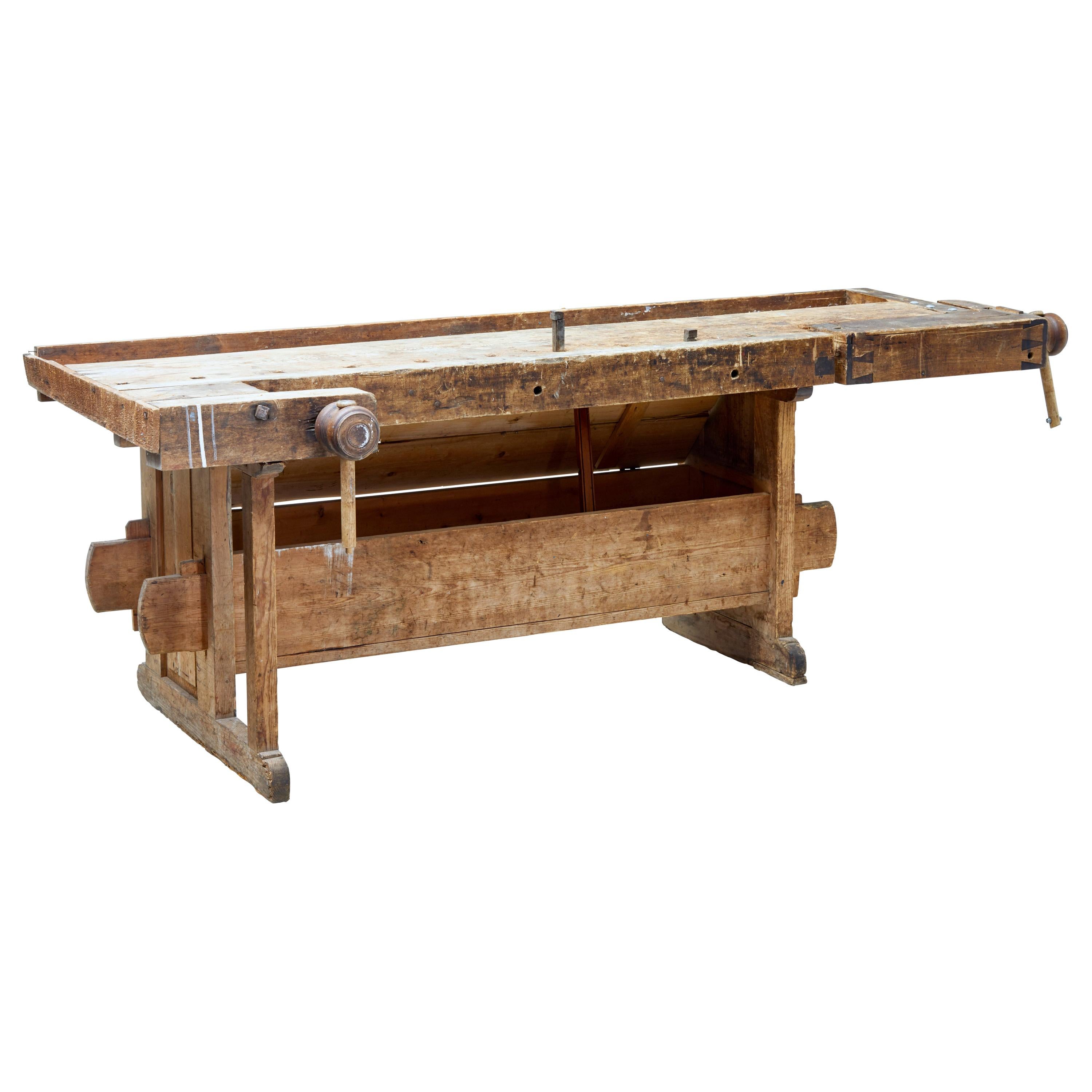 Unusual 19th Century Pine Sideboard Workbench at 1stDibs