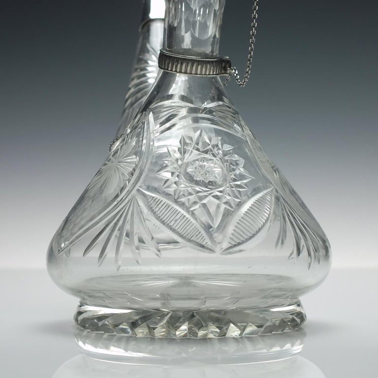 Large 19th Century Victorian Glass Porron Decanter, circa 1880 For Sale ...