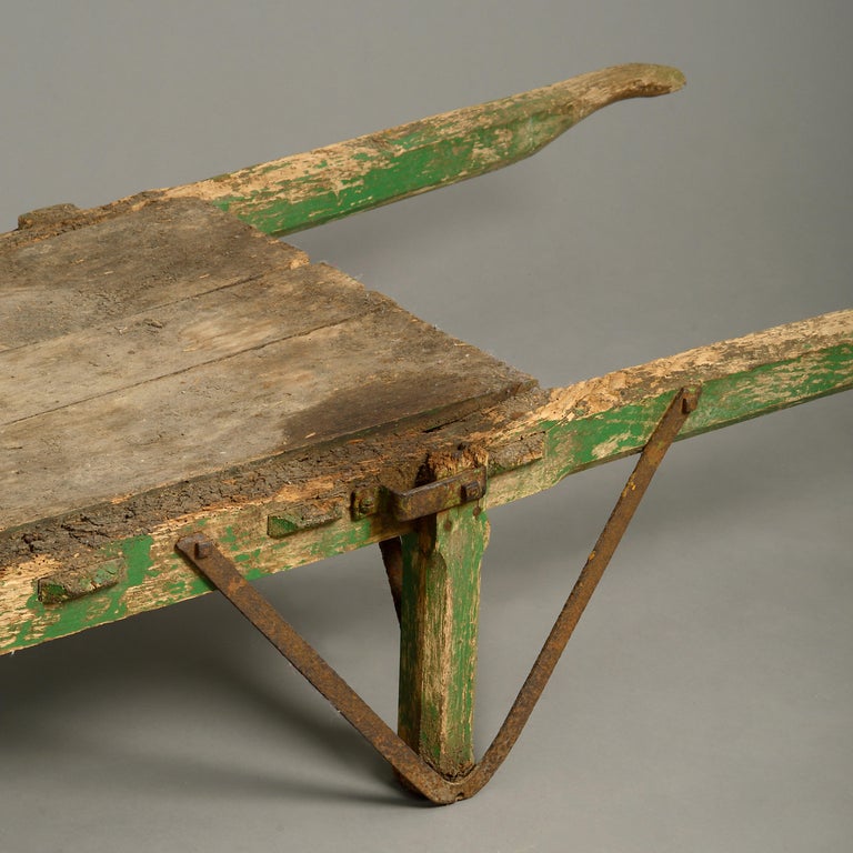 Large 19th Century Victorian Painted Wooden Wheelbarrow at 1stDibs ...