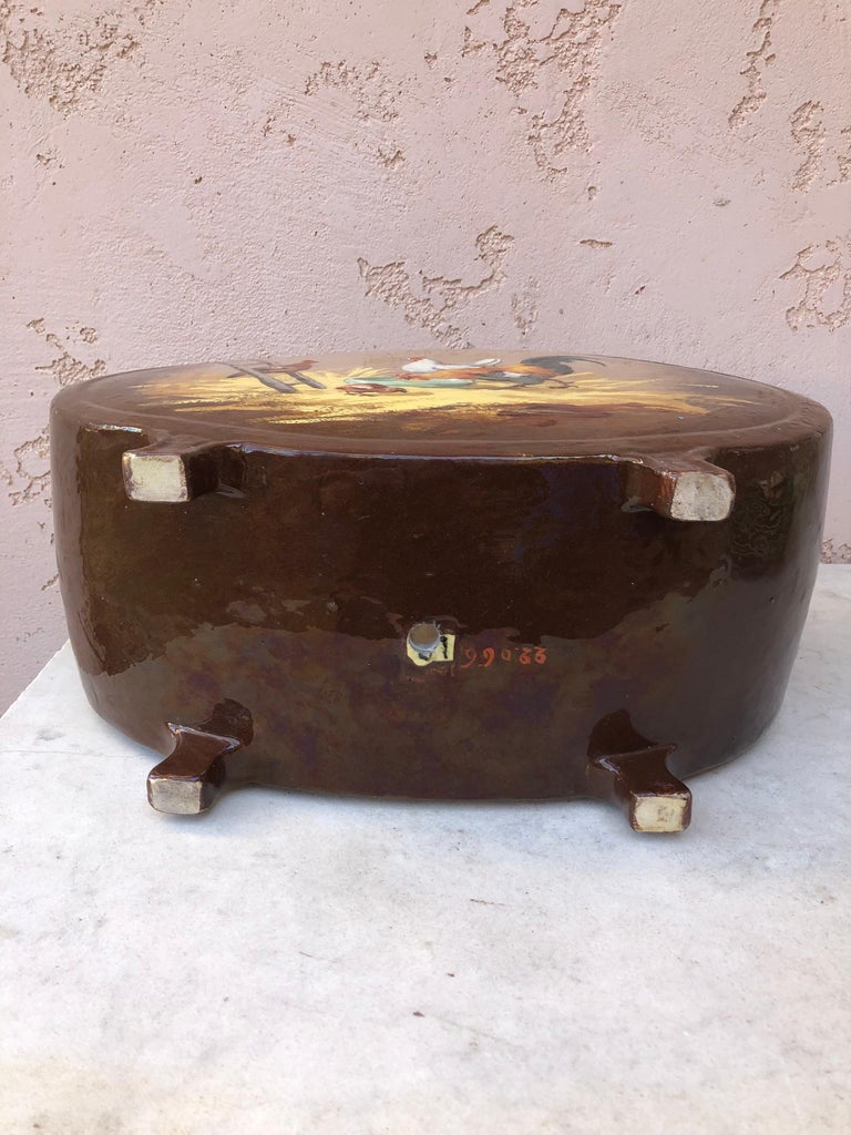 Large 19th French Jardiniere with Horses and Barnyard Albert Lebarque ...