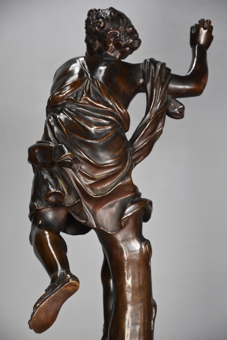 Large 19th Century Bronze Figure of ‘Hippomenes’ Signed ‘F.Barbedienne ...