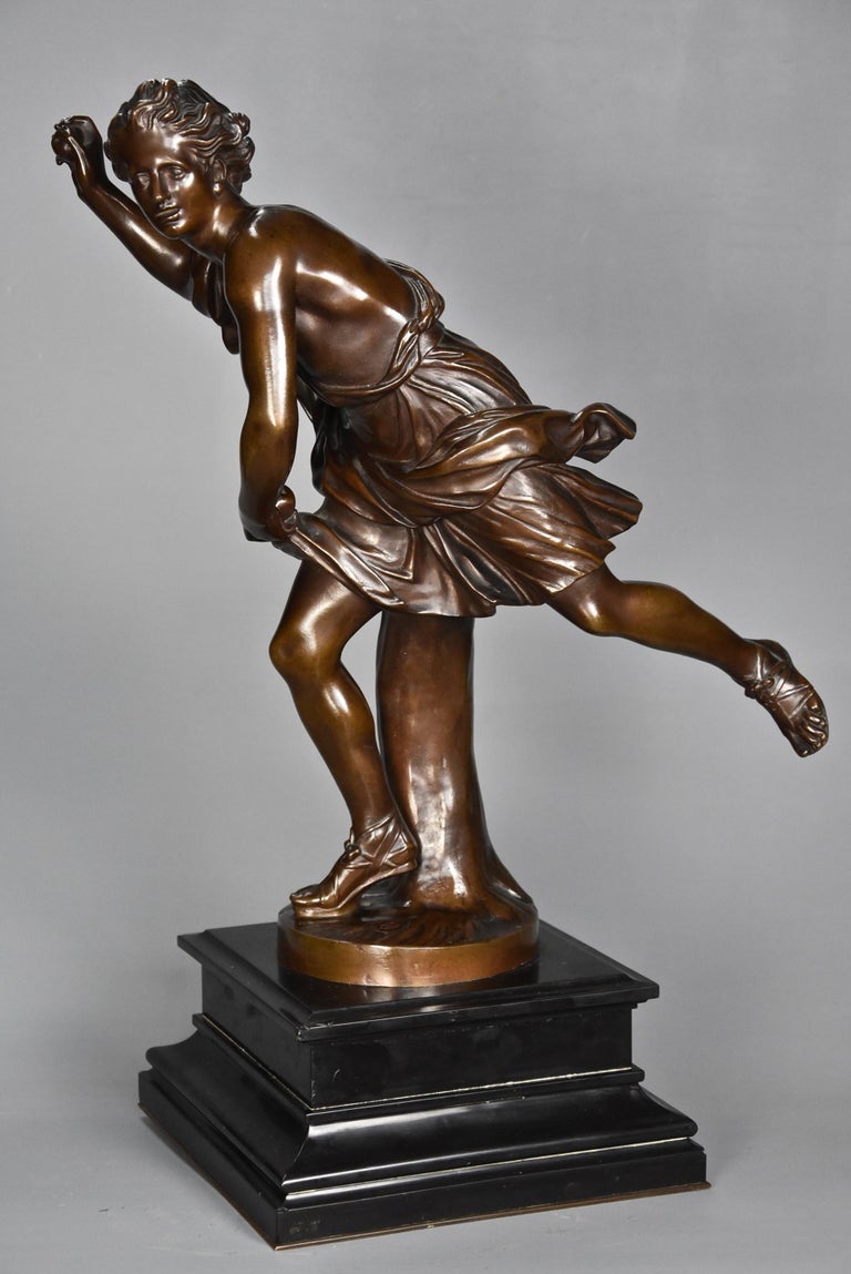 Large 19th Century Bronze Figure of ‘Hippomenes’ Signed ‘F.Barbedienne ...