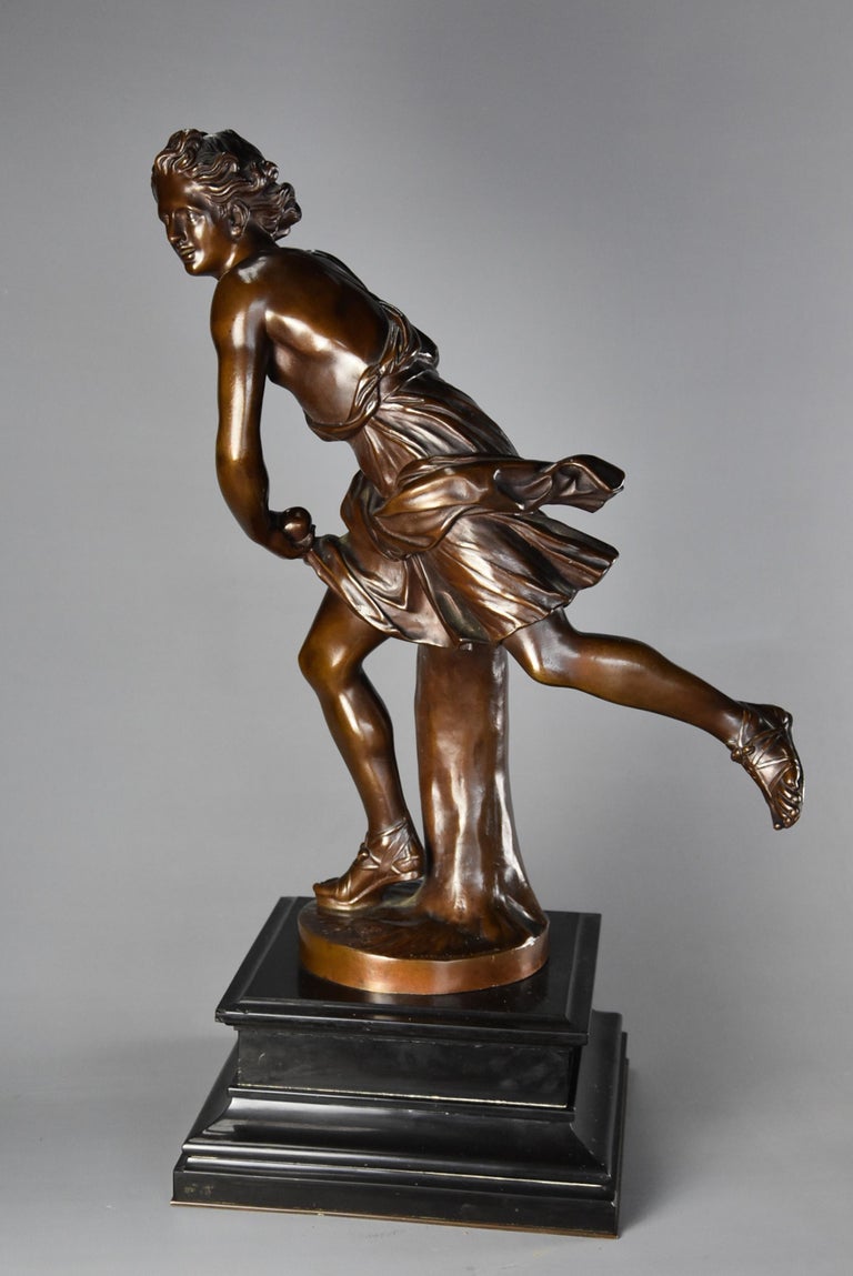 Large 19th Century Bronze Figure of ‘Hippomenes’ Signed ‘F.Barbedienne ...