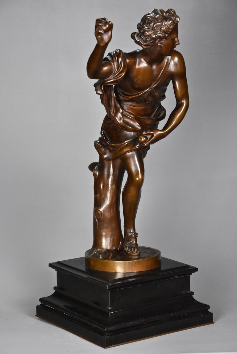 Large 19th Century Bronze Figure of ‘Hippomenes’ Signed ‘F.Barbedienne ...