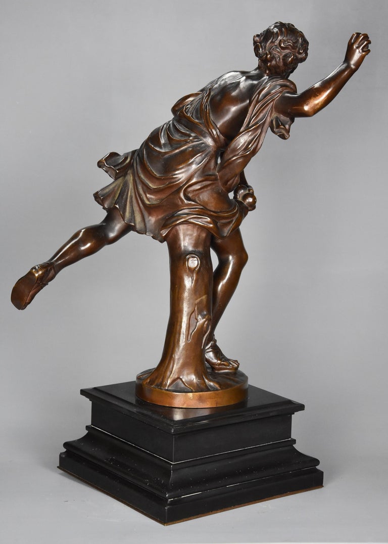Large 19th Century Bronze Figure of ‘Hippomenes’ Signed ‘F.Barbedienne ...
