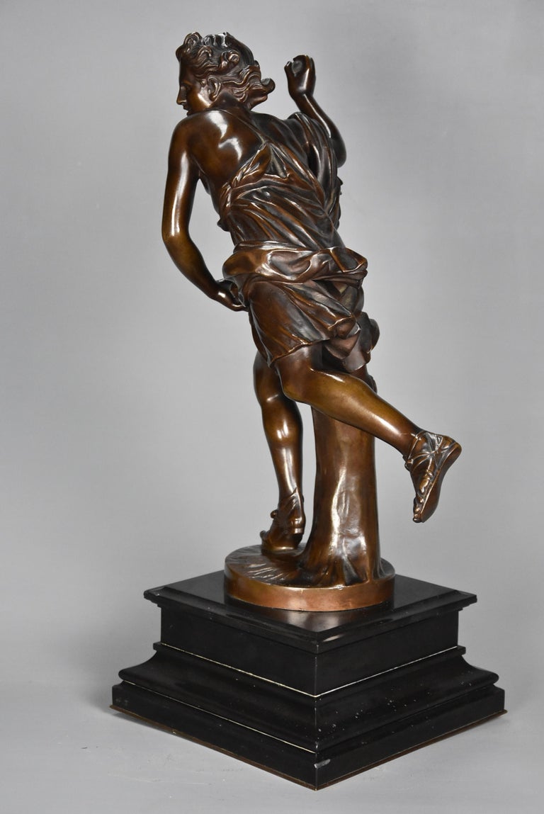 Large 19th Century Bronze Figure of ‘Hippomenes’ Signed ‘F.Barbedienne ...
