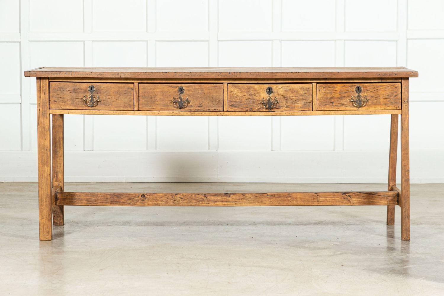 Large 19thC English Elm and Mahogany Vernacular Table For Sale at 1stDibs