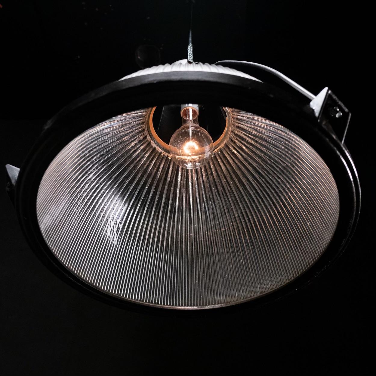 large 20" Holophane industrial glass pendants at 1stDibs | what is ...