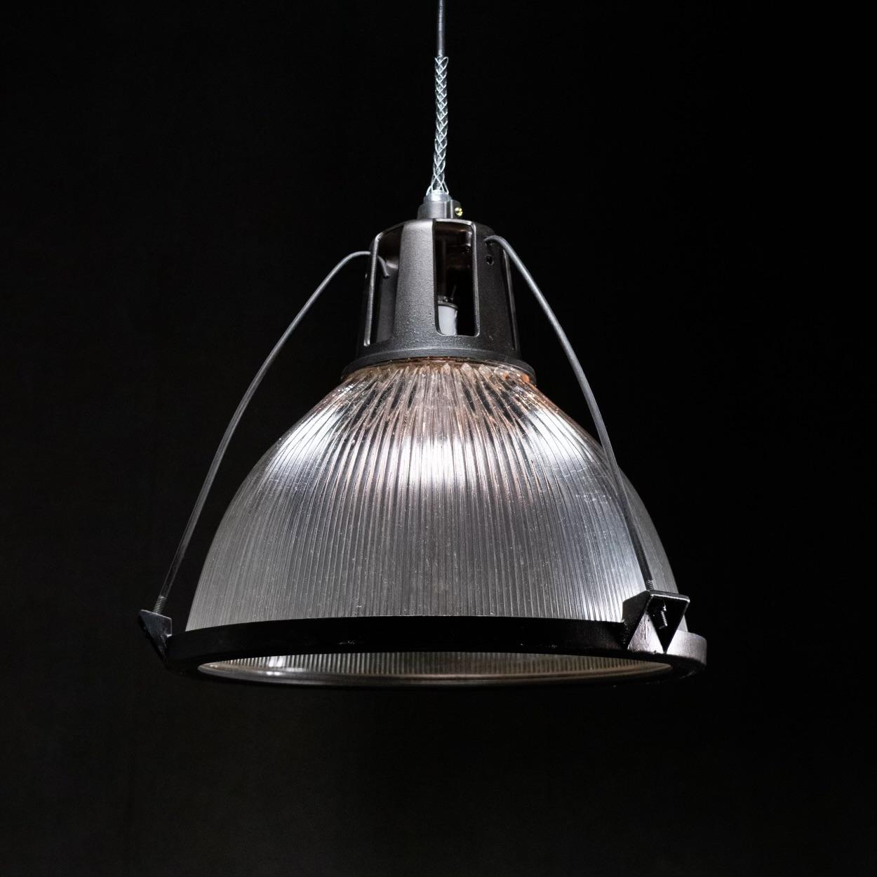 large 20" Holophane industrial glass pendants at 1stDibs | what is holophane glass, holophane logo