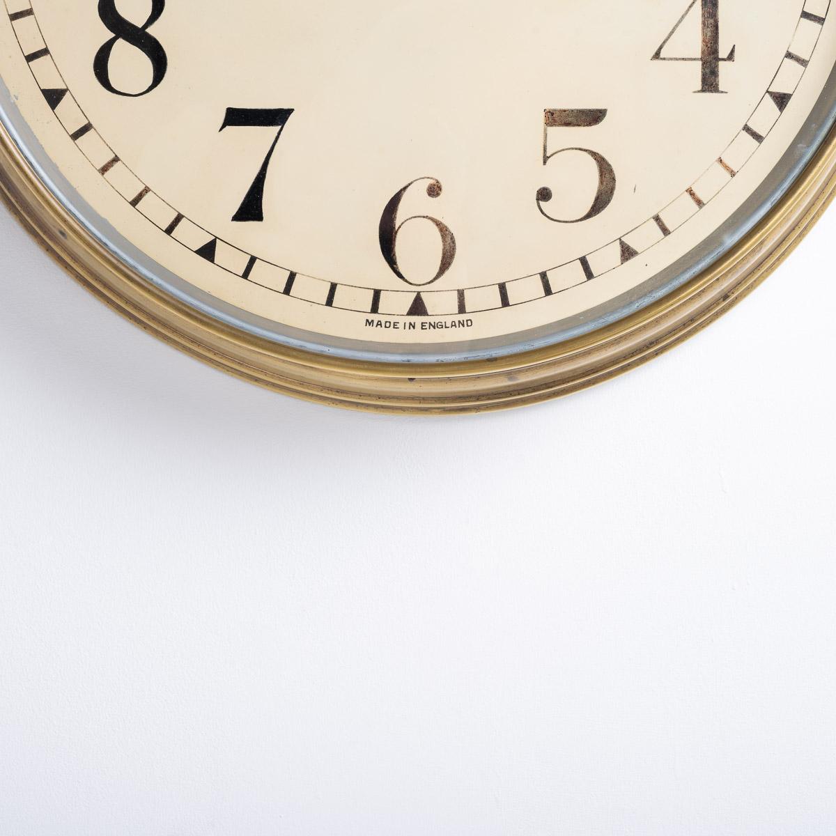 Large Antique Brass Industrial Slave Clock by Synchronome at 1stDibs