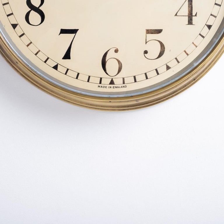 Large Antique Brass Industrial Slave Clock by Synchronome at 1stDibs