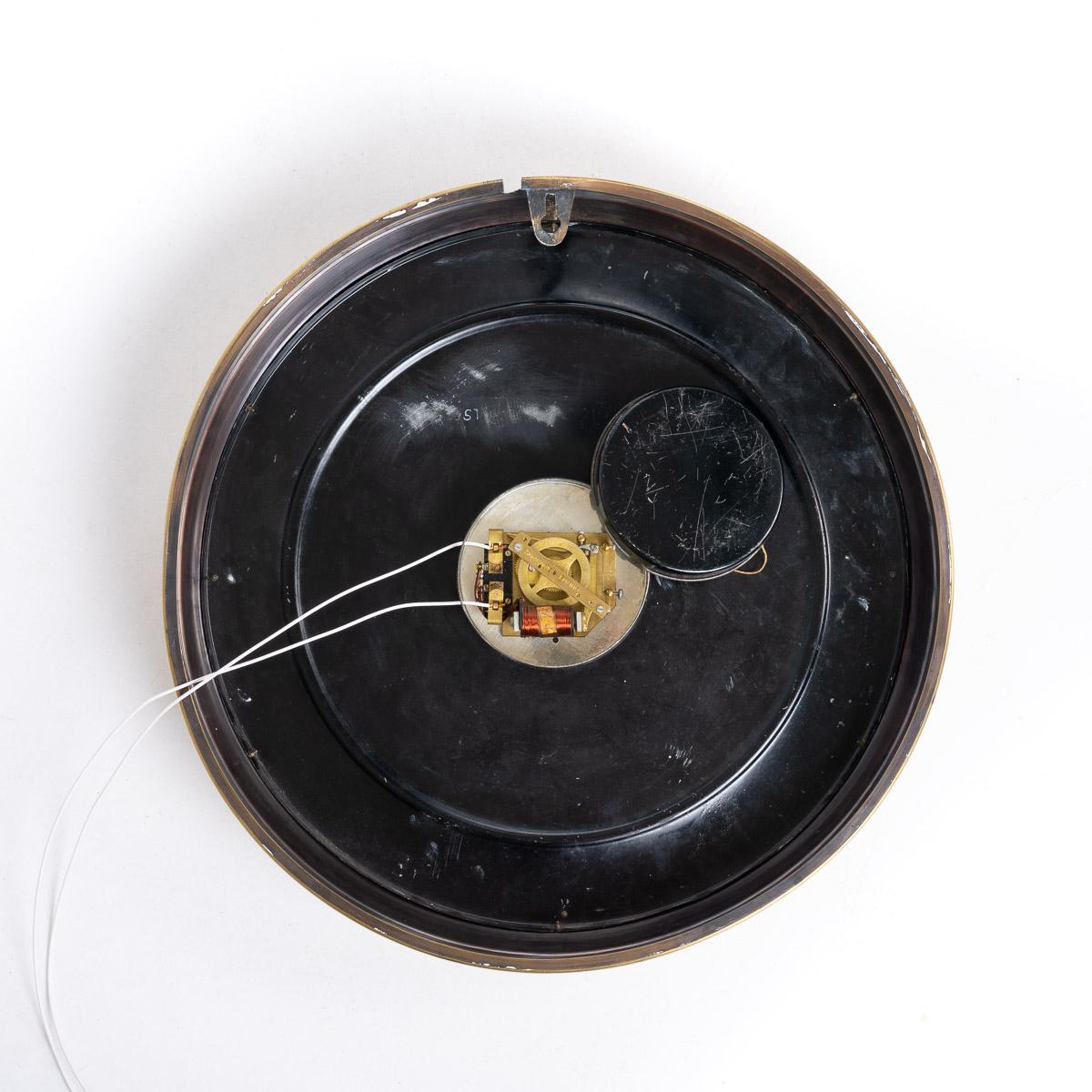 Large Antique Brass Industrial Slave Clock by Synchronome at 1stDibs