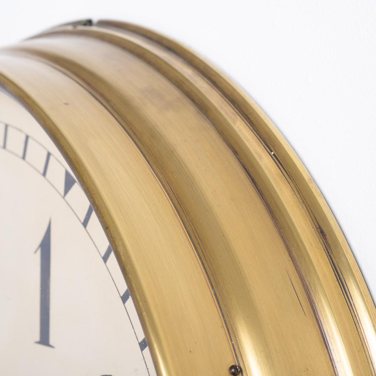 Large Antique Brass Industrial Slave Clock by Synchronome at 1stDibs