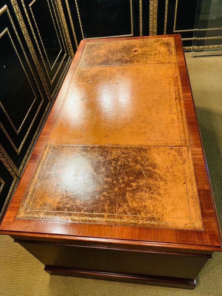 Large original 20th Century Classical English Writing Desk, circa 1910 ...