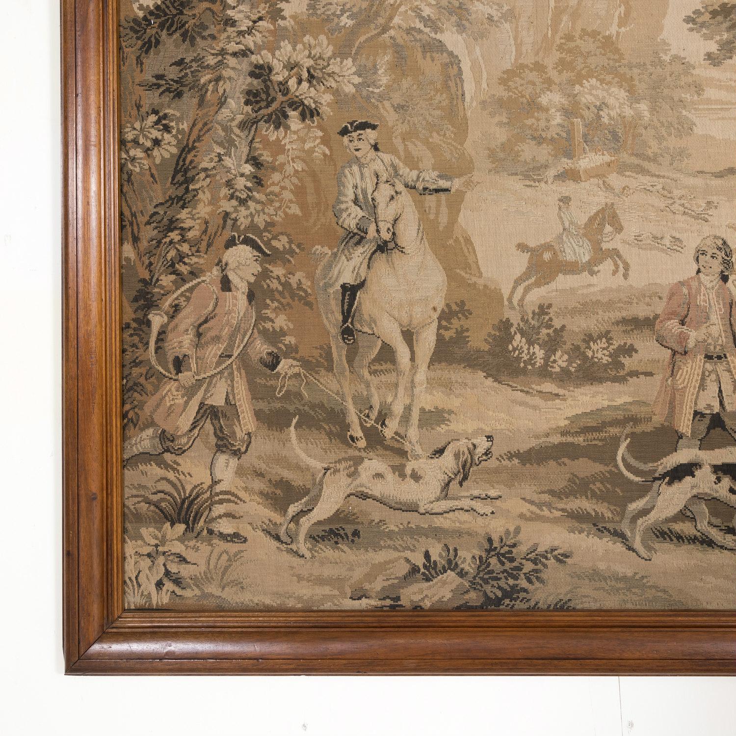 Large 20th Century Framed French Hunting Scene Tapestry at 1stDibs ...
