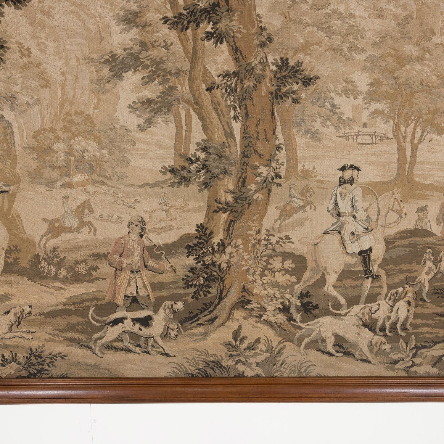 Large 20th Century Framed French Hunting Scene Tapestry at 1stDibs ...