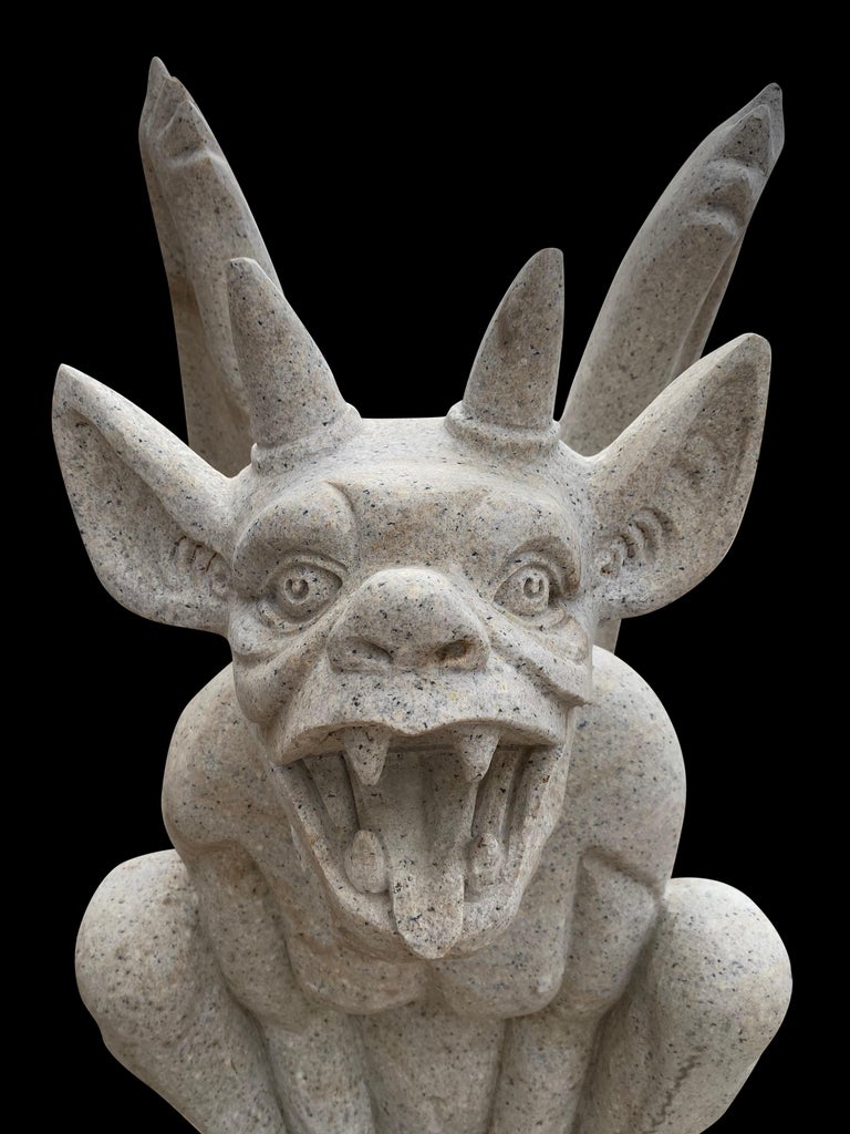 Large 20th Century Granite Gargoyle For Sale at 1stDibs