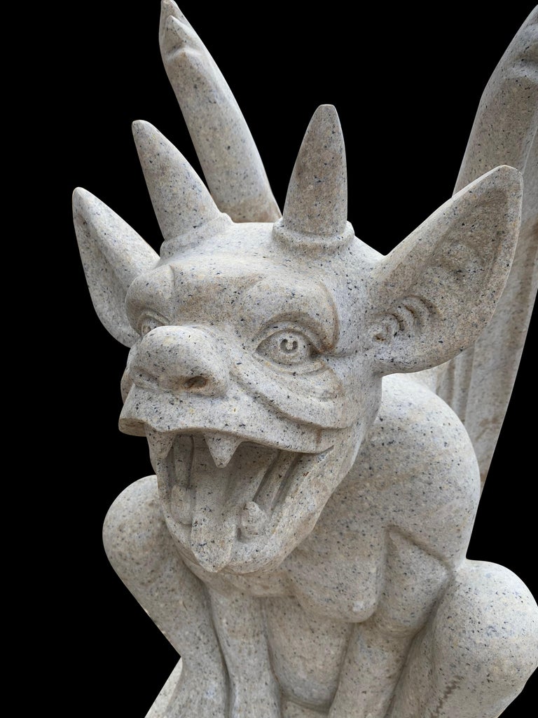 Large 20th Century Granite Gargoyle For Sale at 1stDibs