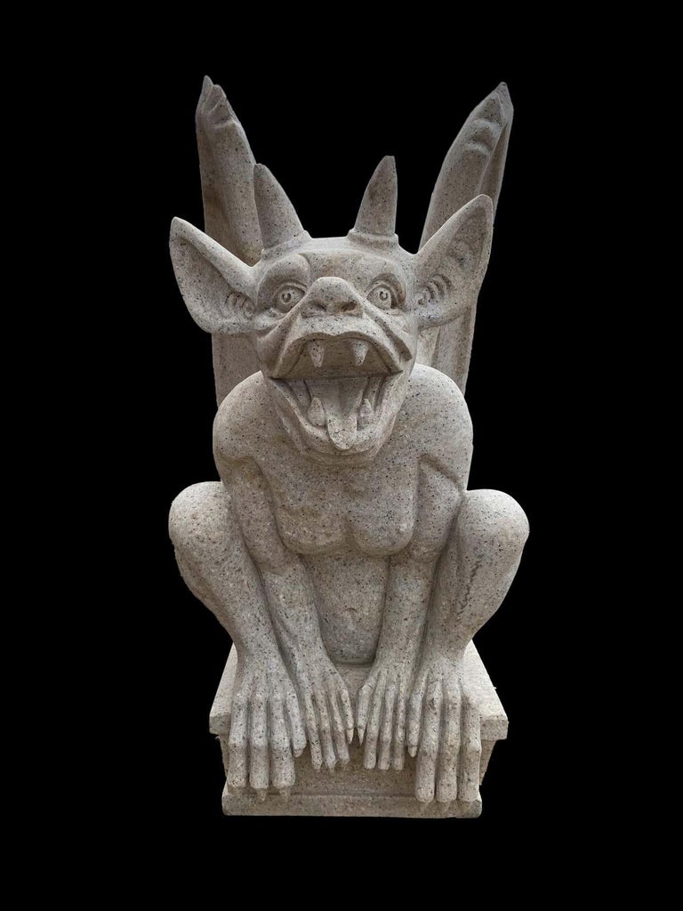 Large 20th Century Granite Gargoyle For Sale at 1stDibs