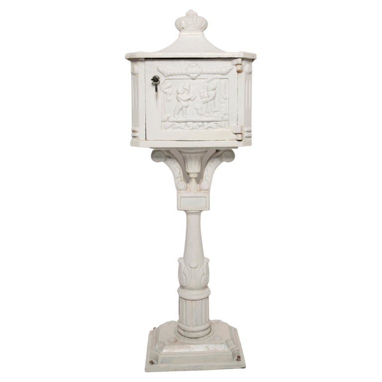 Large 20th Century White Post Box, Country House Letter Box, France ...